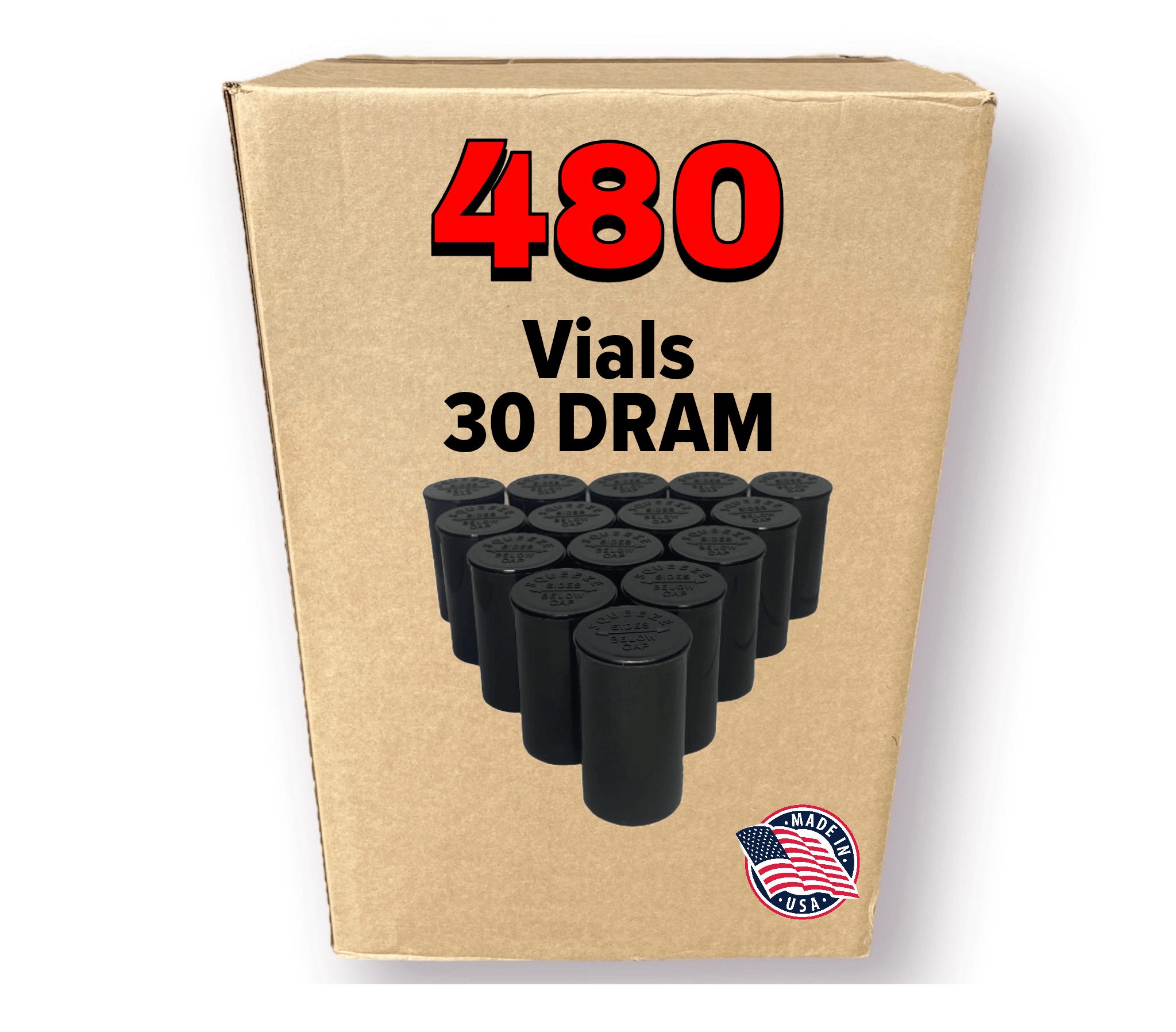 30 Dram Pop Top Containers [480-Pack, Multiple Colors Available]
